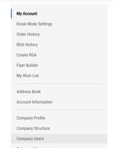 How do I add a new company user to my account?