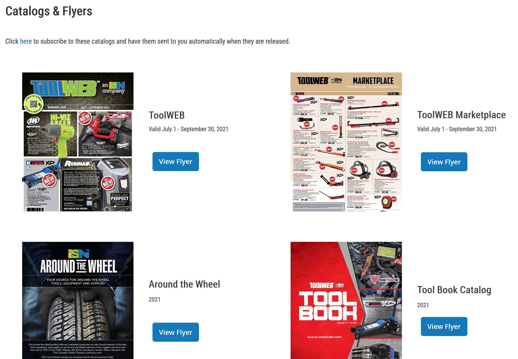 Where can I find catalogs and flyers?